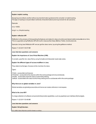 Java interview questions | DOCX