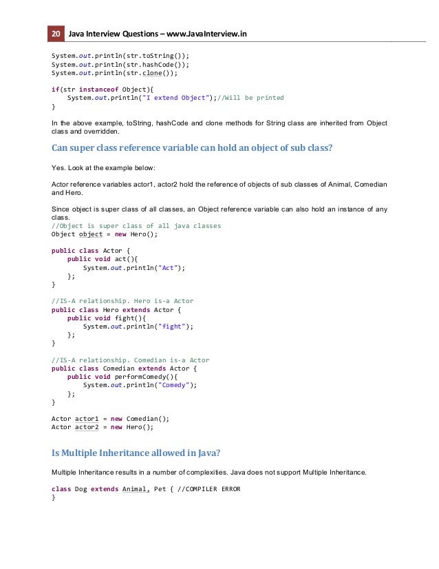 Java interview questions