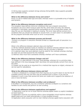 Interview Questions and Answers for Java | PDF