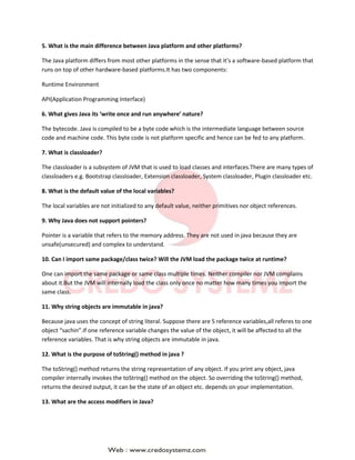 Java interview questions and answers | PDF