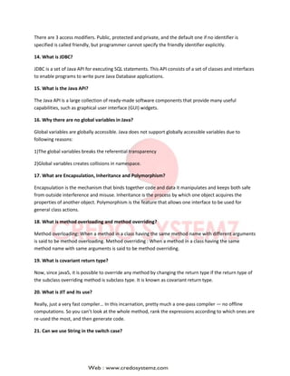 Java interview questions and answers | PDF