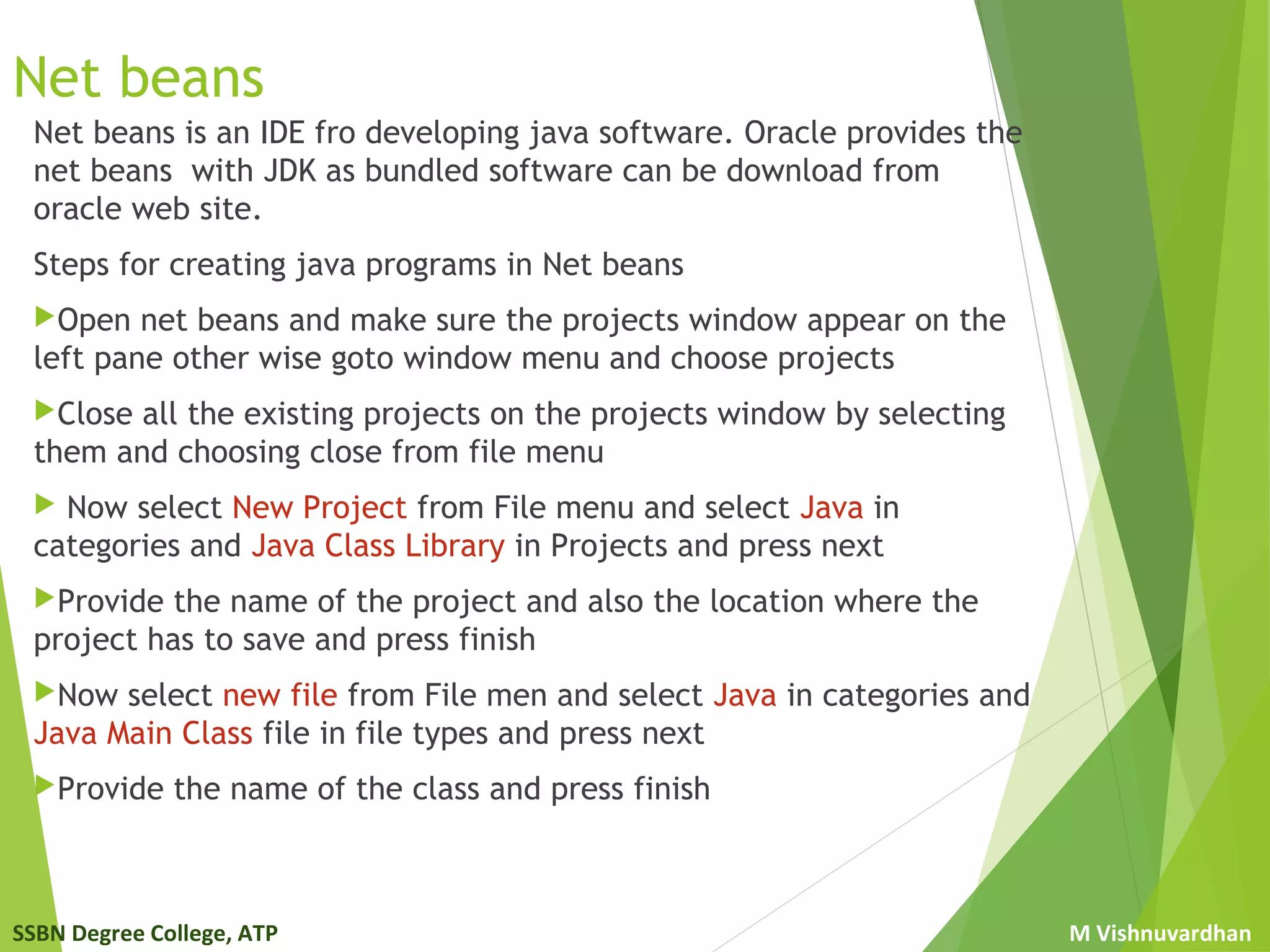 Java intro | PPT | Programming Languages | Computing