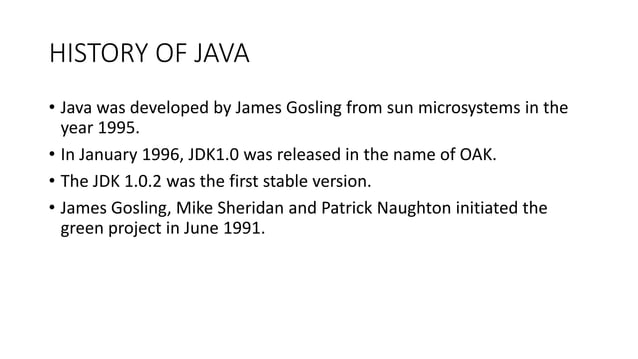 Java introduction | PPT