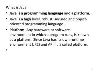 Java introduction | PPT
