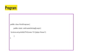 Java Introduction - Quipoin.pptx