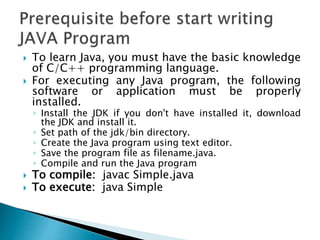 JAVA introduction and basic understanding.pptx
