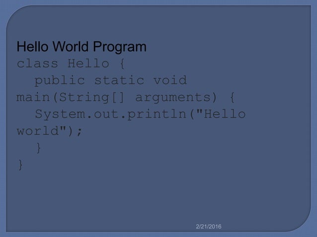 Java intro in hindi | PPT