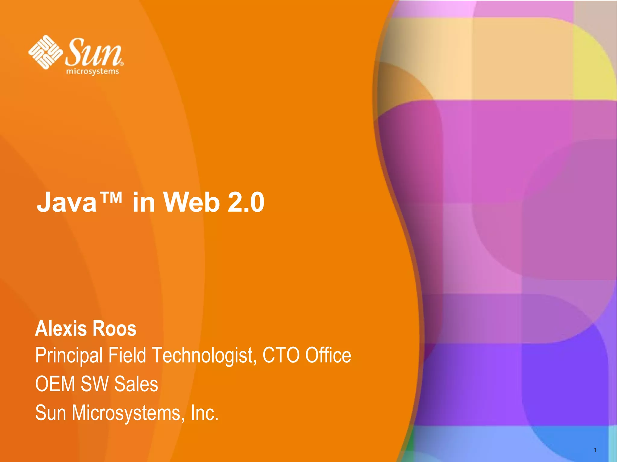 Java In Web 2 0 Presentation Ppt