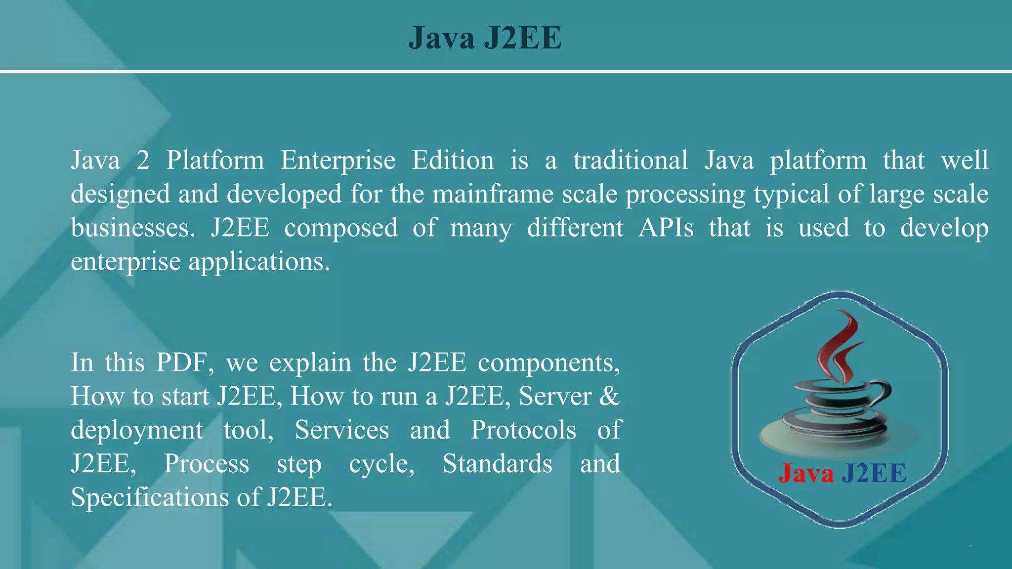 J2EE Standards, Specifications and Process | PDF