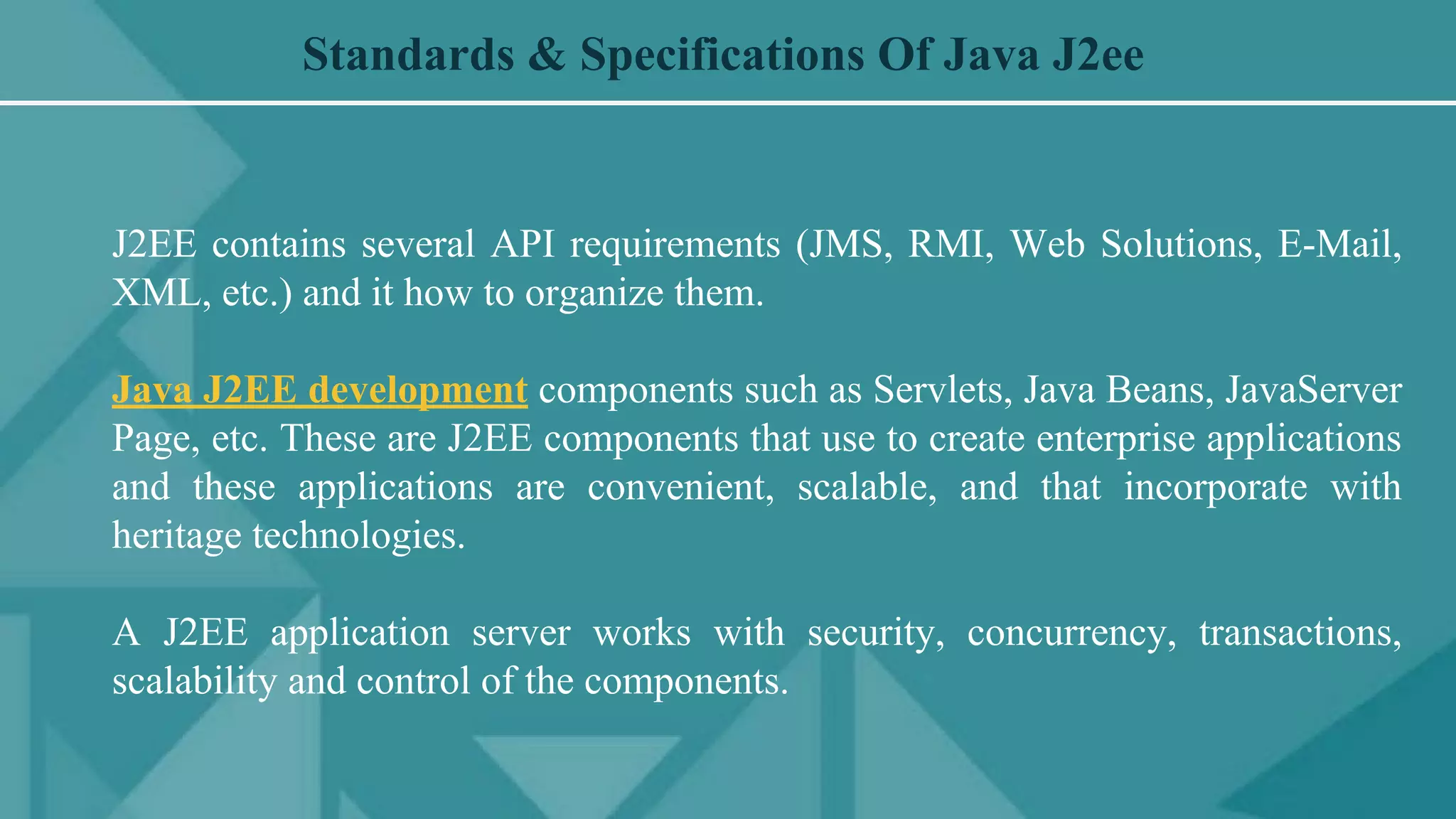 J2EE Standards, Specifications and Process | PDF