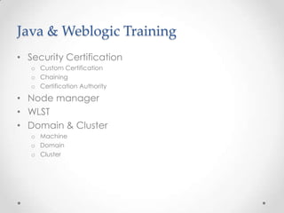 Java J2ee Weblogic | PPT
