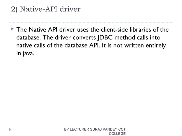Basic Java Database Connectivity(JDBC) | PPT