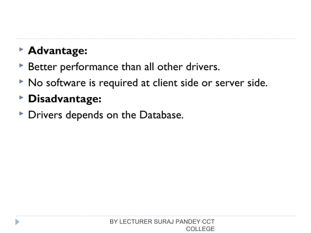 Basic Java Database Connectivity(JDBC) | PPT