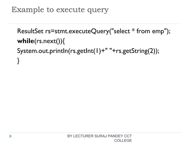 Basic Java Database Connectivity(JDBC) | PPT