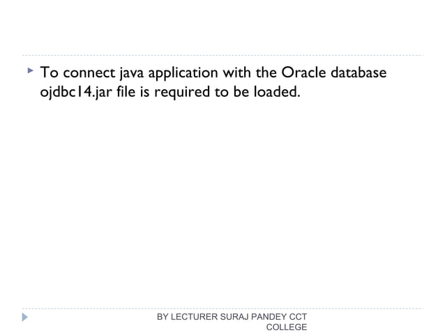 Basic Java Database Connectivity(JDBC) | PPT