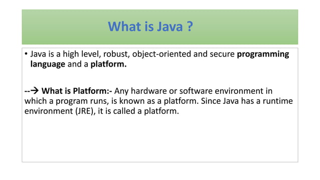 What is java? Components of java | PPT