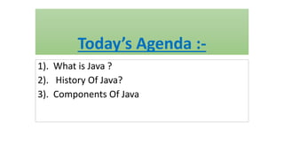 What is java? Components of java | PPT