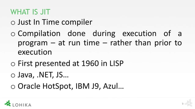 Java Jit. Compilation and optimization by Andrey Kovalenko | PPT