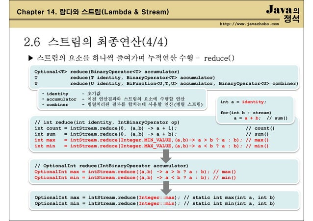 Java jungsuk3 ch14_lambda_stream | PPT