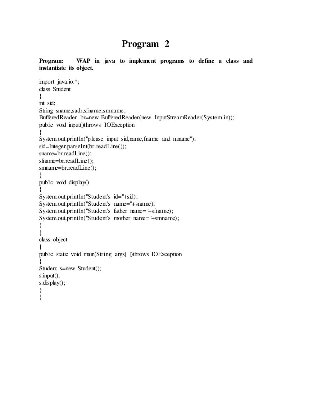 Java Programs Lab File 9615