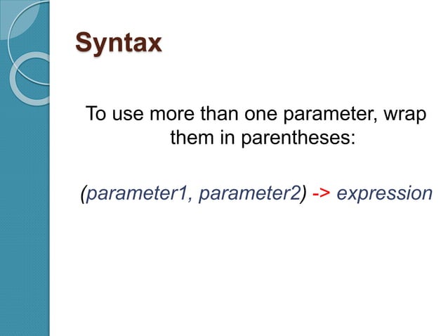 Java Lambda Expressionspptx Programming Languages Computing