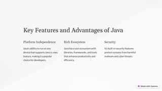 Java language: A Benefiting Asset to the Software Industry | PPT | Free Download