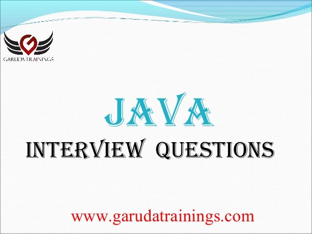 Java latest interview questions with answers