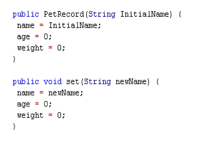 Java Lec Constructors Ppt