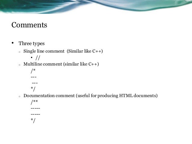 Java Lexical Issues