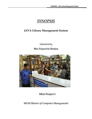 Java library synopsis_1 | PDF