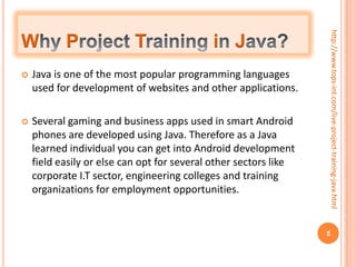 Java live project training | PPT