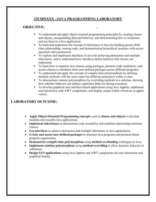 JAVA MANUAL basic concept using this program | PDF