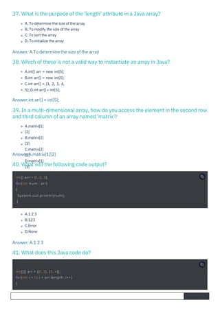 Java MCQ Questions and Answers PDF By ScholarHat | PDF