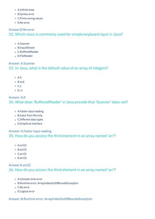 Java MCQ Questions and Answers PDF By ScholarHat | PDF