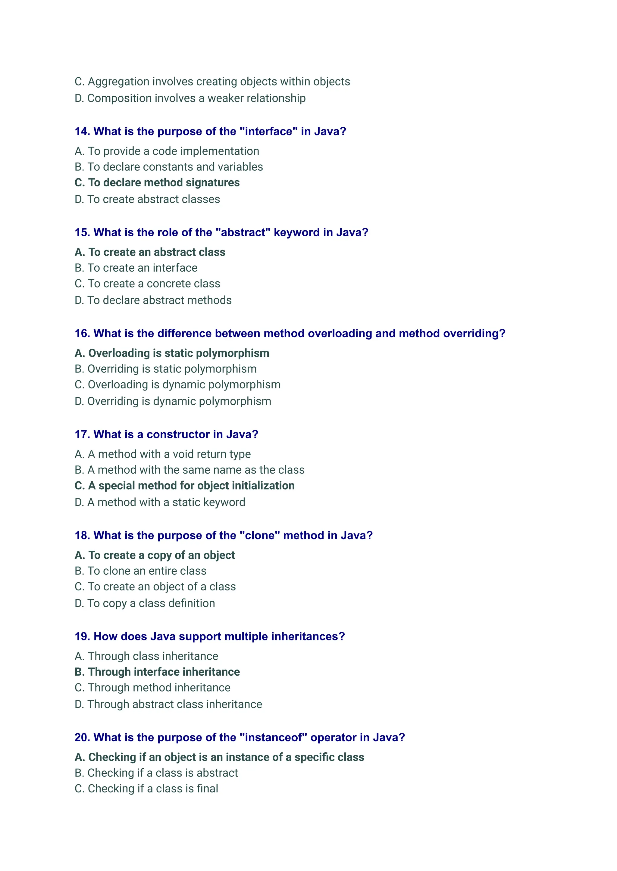Java Mcqspdf Programming Languages Computing