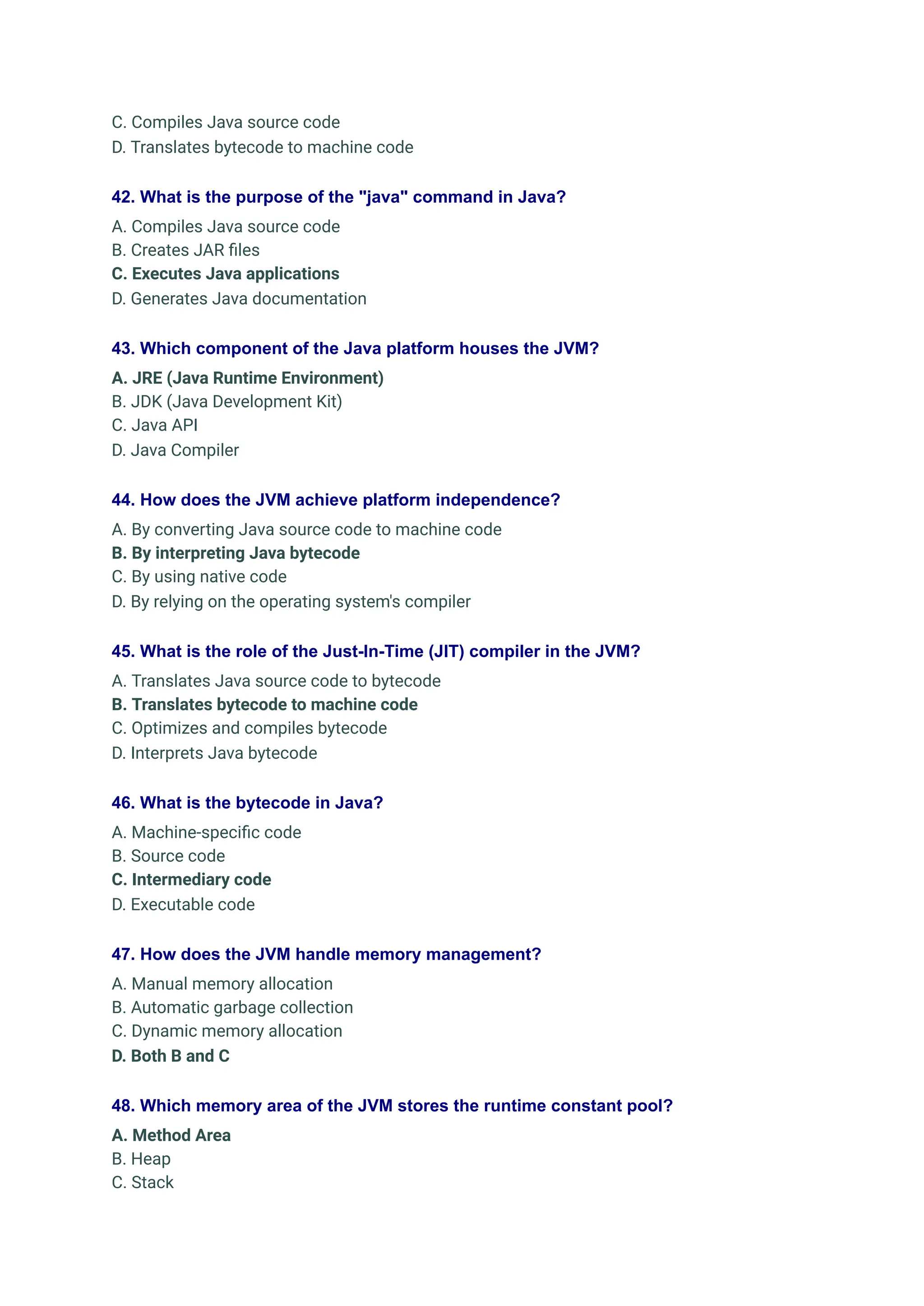 Java MCQs.pdf | Programming Languages | Computing