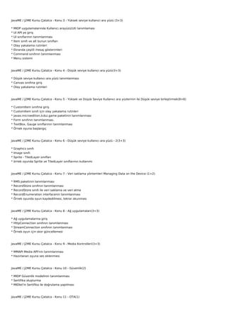 Java me kursu-catalca | PDF