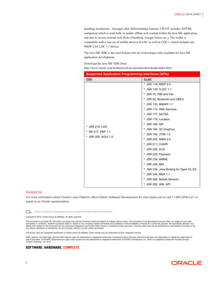 Javame sdk-datasheet-167819 | PDF
