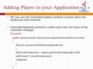 Java media framework | PPT