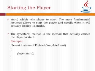 Java media framework | PPT