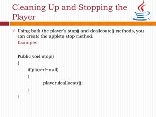 Java media framework | PPT