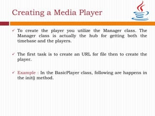 Java media framework | PPT
