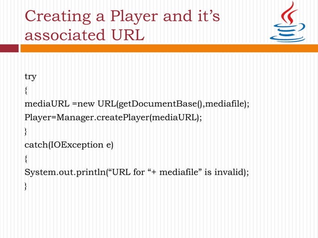 Java media framework | PPT