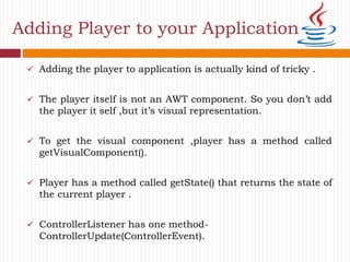 Java media framework | PPT