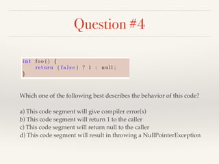 Core Java - Quiz Questions - Bug Hunt | PDF