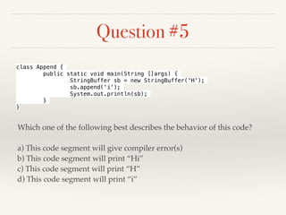 Core Java - Quiz Questions - Bug Hunt | PDF