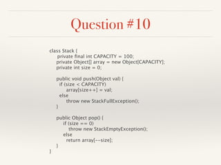 Core Java - Quiz Questions - Bug Hunt | PDF