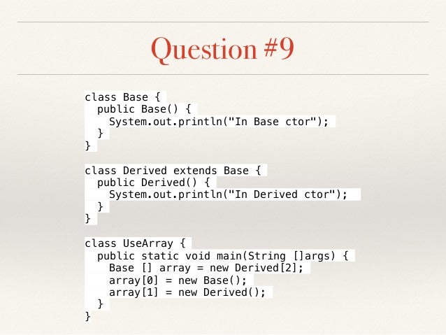 Core Java Quiz Questions Bug Hunt