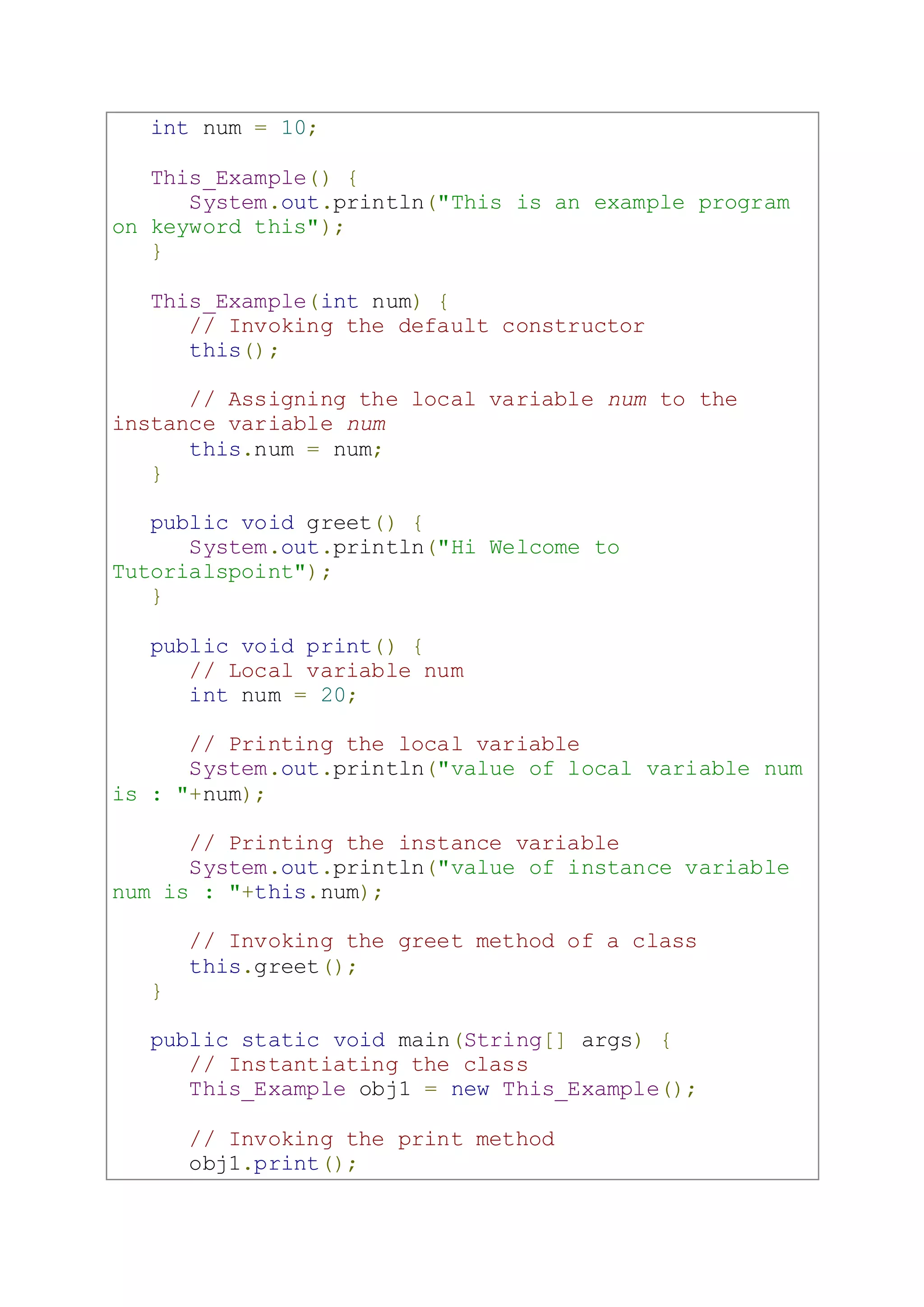 Methods in Java | DOCX