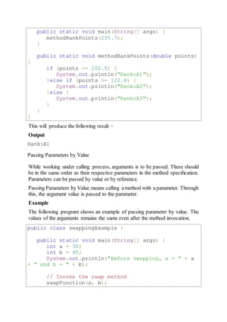 Methods in Java | DOCX